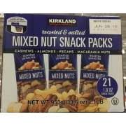 Kirkland Signature Mixed Nut Snack Packs: Calories, Nutrition Analysis ...