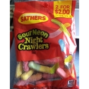 Sathers Candy, Sour Neon, Night Crawlers: Calories, Nutrition Analysis ...