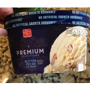 Harris Teeter Ice Cream, Premium Selection, Butter Pecan: Calories ...