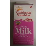 California Sunshine Milk, 1% Lowfat: Calories, Nutrition Analysis ...