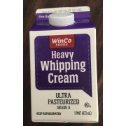 Winco Foods Heavy Whipping Cream: Calories, Nutrition Analysis & More ...