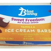 Blue Bunny Sweet Freedom Ice Cream Bars, Vanilla: Calories, Nutrition ...