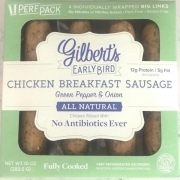 Gilbert's Chicken Breakfast Sausage, Green Pepper & Onion: Calories ...
