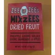 Zee Zee's Dried Fruit, Mixzees: Calories, Nutrition Analysis & More ...