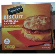 Signature Select Bacon, Egg And Cheese Sandwiches: Calories, Nutrition ...