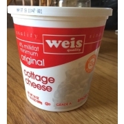 Weis Quality Cottage Cheese, Original: Calories, Nutrition Analysis ...