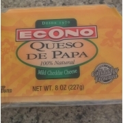 Econo Cheddar Cheese: Calories, Nutrition Analysis & More | Fooducate