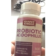 Giant Eagle Probiotic Acidophilus, Dietary Supplement: Calories ...