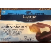 Lucerne Dairy Farms Ice Cream, Low Fat, Vanilla Sundae Bars: Calories ...