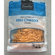 Essential Everyday Cheese, Mild Cheddar, Thick Cut Shredded: Calories ...