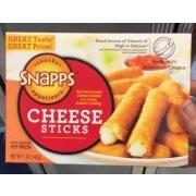 Snapps Cheese Sticks: Calories, Nutrition Analysis & More | Fooducate