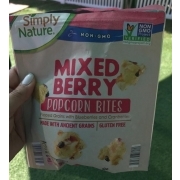Simply Nature Popcorn Bites, Mixed Berry: Calories, Nutrition Analysis ...