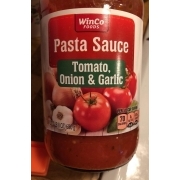 Winco Foods Pasta Sauce, Tomato, Onion & Garlic: Calories, Nutrition ...