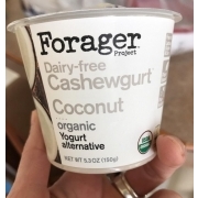 Forager Project Cashewgurt Coconut, Yogurt Alternative: Calories ...
