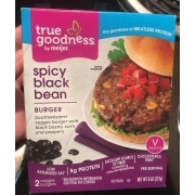 True Goodness By Meijer Burger, Spicy Black Bean: Calories, Nutrition ...
