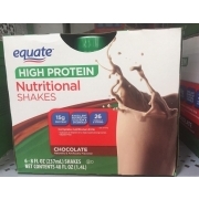 Equate High Protein, Nutritional Shakes, Chocolate: Calories, Nutrition ...