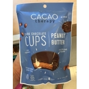 Cacao Therapy Dark Chocolate Cups, Peanut Butter: Calories, Nutrition ...