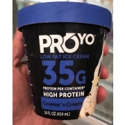 Pro yo Ice Cream, Low Fat, Cookies And Cream: Calories, Nutrition ...
