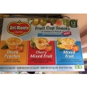 Del Monte Quality Fruit Cup Snacks, Variety Pack: Calories, Nutrition ...