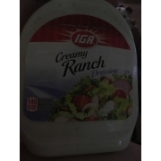IGA Creamy Ranch Dressing: Calories, Nutrition Analysis & More | Fooducate