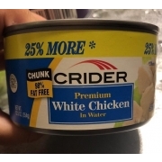 Crider Premium White Chicken In Water: Calories, Nutrition Analysis ...