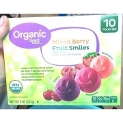 Great Value Fruit Smiles, Mixed Berry, Fruit Flavored Snacks: Calories ...