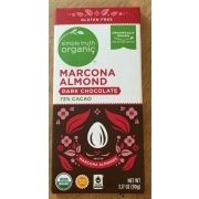 Simple Truth Organic 73% Cacao, Marcona Almond, Dark Chocolate ...