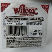 Wilcox Family Farms Hard Boiled Eggs: Calories, Nutrition Analysis ...