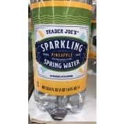 Trader Joe's Sparkling Spring Water, Pineapple: Calories, Nutrition Analysis & More | Fooducate