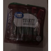 Great Value Turkey Sausage Sticks, Original, Slow Smoked: Calories ...