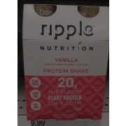 Ripple Protein Shake, Vanilla: Calories, Nutrition Analysis & More ...