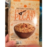 Millville Instant Oatmeal, Pumpkin Pecan: Calories, Nutrition Analysis ...
