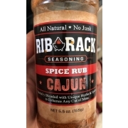 Rib Rack Seasoning, Spice Rub, Cajun: Calories, Nutrition Analysis ...