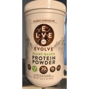 Evolve Protein Powder, Plant Based, Classic Chocolate: Calories ...