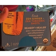 Raw Organic Real Zen Ginger, Zen Turmeric Shots: Calories, Nutrition ...