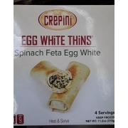 Crepini Egg White Thins, Spinach Feta Egg White: Calories, Nutrition ...