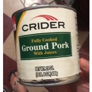 Crider Ground Pork, Fully Cooked, Canned: Calories, Nutrition Analysis ...