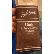 Hebert Dark Chocolate, 53% Cacao: Calories, Nutrition Analysis & More ...