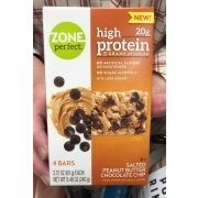 Zone Perfect Bars, Salted Peanut Butter Chocolate Chips: Calories ...