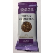 Purely Elizabeth Superfood Bar, Coconut Cashew: Calories, Nutrition ...