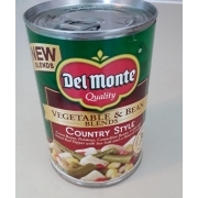 Del Monte Quality Vegetable& Bean Blends, Country Style: Calories ...