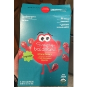 Simply Balanced Fruit Flavored Snacks, Strawberry: Calories, Nutrition ...