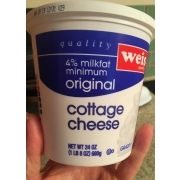 Weis Quality Cottage Cheese, 4% Milkfat Minimum: Calories, Nutrition ...