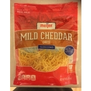 Meijer Cheese, Shredded, Mild Cheddar: Calories, Nutrition Analysis ...