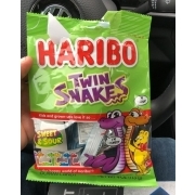 Haribo Gummi Candy, Twin Snakes, Sweet & Sour: Calories, Nutrition ...