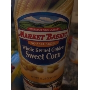 Market Basked Sweet Corn, Whole Kernel Golden, No Salt Added: Calories, Nutrition Analysis ...