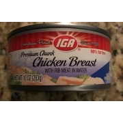 IGA Premium Chunk, Chicken Breast With Rib Meat In Water: Calories ...