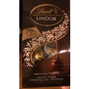Lindt Lindor Extra Dark Chocolate Truffles: Calories, Nutrition ...