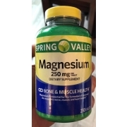 Spring Valley Magnesium, Dietary Supplement: Calories, Nutrition ...