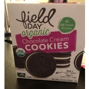 Field Day Organic Cookies, Chocolate Cream: Calories, Nutrition ...